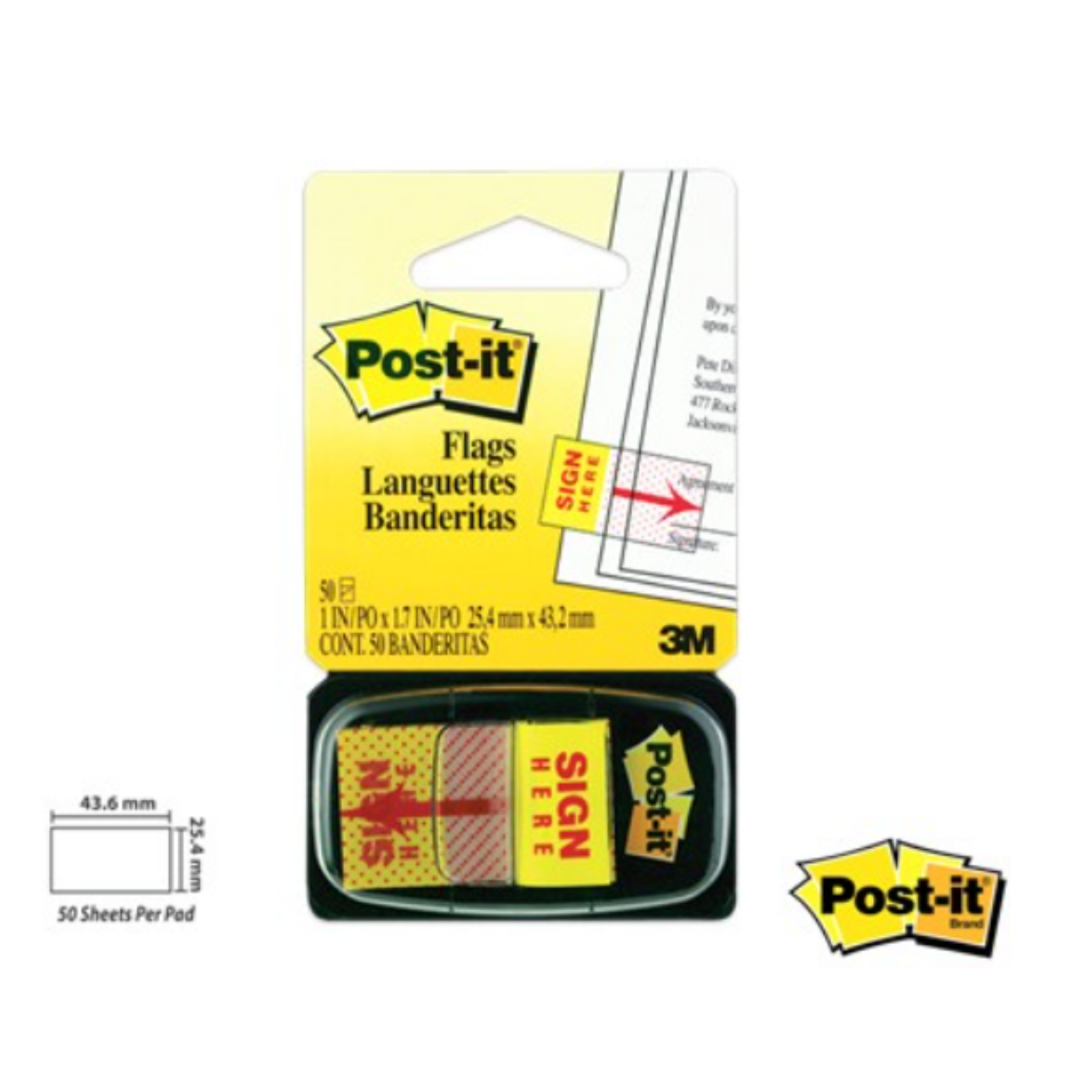 43×25 Sign Here Pop Up FLags Post-It – Stationery-Wholesalers
